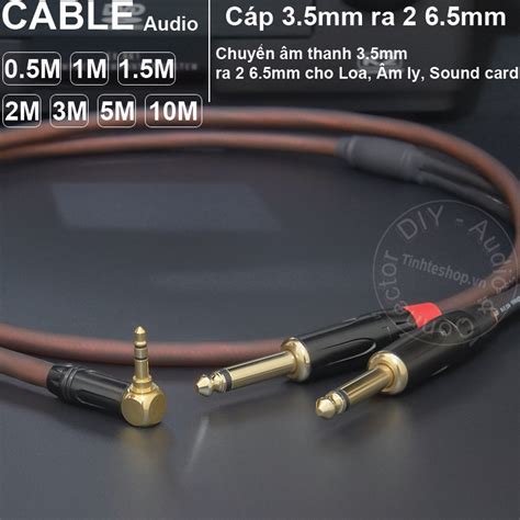Dây 35 Sang 2 đầu 6 Ly Diy Chuyển âm Thanh Từ Laptop Smartphone Sang