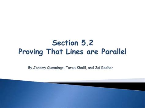 PPT Section Proving That Lines Are Parallel PowerPoint Presentation ID