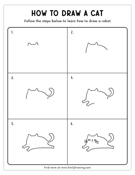 Step By Step Drawing Cat