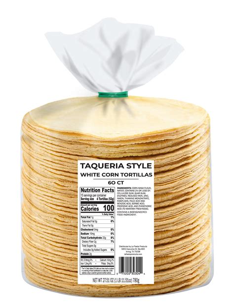 Bakery White Corn Taqueria Style Tortillas 45 Fajita 60 Count 27