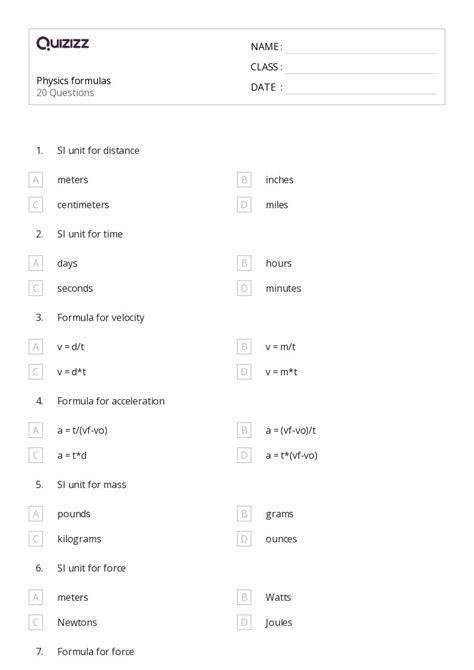 50 Science Worksheets On Quizizz Free And Printable