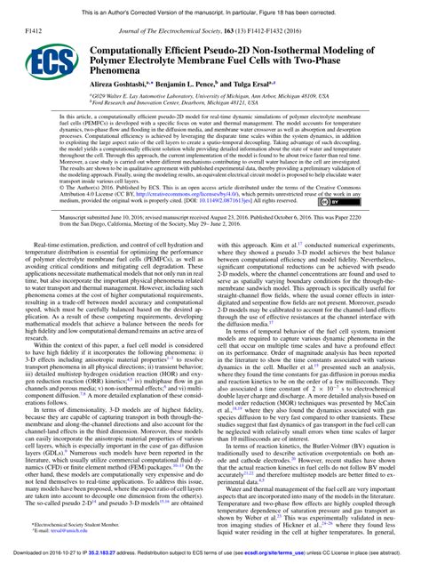 pdf computationally efficient pseudo 2d non isothermal modeling of