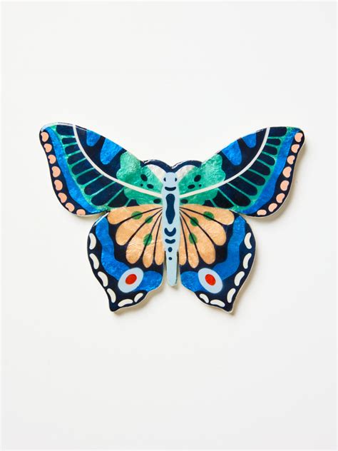 Canopy Butterfly Blue Green Wall Art Jones And Co