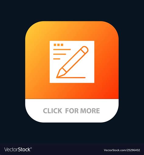 Browser Pencil Text Education Mobile App Icon Vector Image