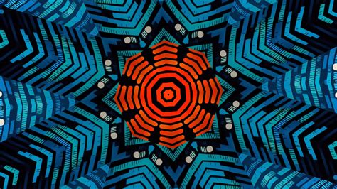 3d Kaleidoscope Mandala Abstract Background Beautiful Art Colorful