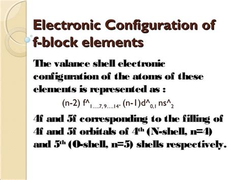 F Block Elements Ppt Chemistry Science