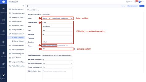 Microsoft Sql Server Data Connection Finedatalink Help Document