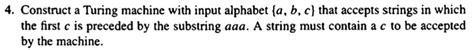 Construct A Turing Machine With Input Alphabet