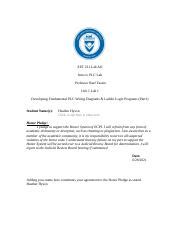 EET231L Unit1 LabAssignment Part 1 HeatherHyson Docx EET 231 Lab AO Intro To PLC Lab Professor