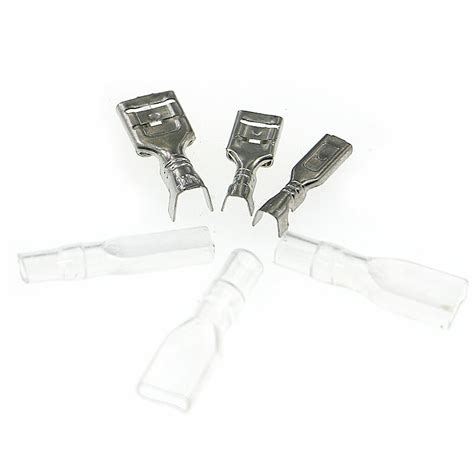 120pcs 2 8 4 8 6 3 삽입 플러그 스프링 피복 와이어 터미널 커넥터 냉간 압착 터미널 0 5 2 5mm2 커넥터