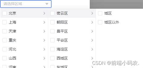 使用naive Ui的级联选择器 Cascader进行省市区选择 技术栈