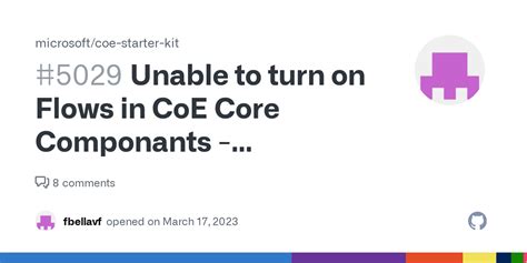 unable to turn on flows in coe core componants pagination error