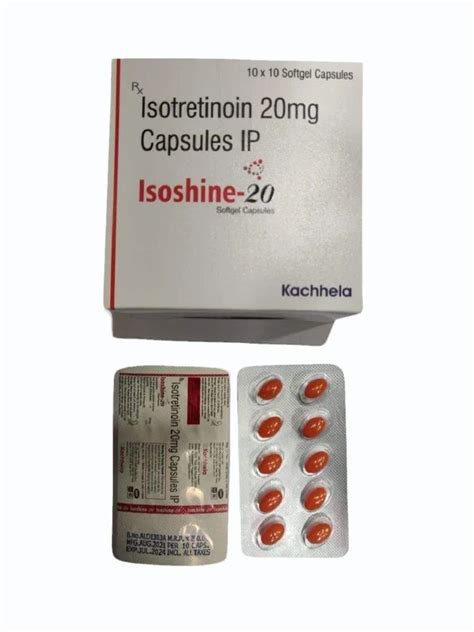 Finished Product Isotretinoin ISOSHINE 20mg CAPSULES, For Box ...