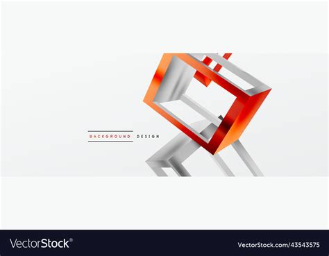 3d cube shapes geometric background trendy Vector Image