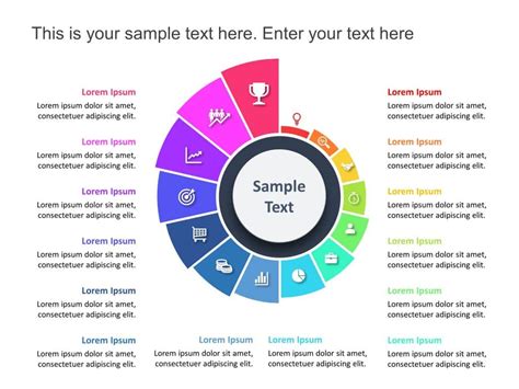 14 Steps Circle Infographic PowerPoint Template