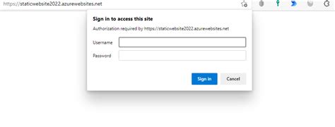 how to create a static website with basic authentication on azure only