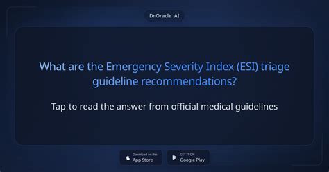 what are the emergency severity index esi triage guideline