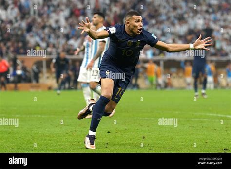 Frances Kylian Mbappe Celebrates Scoring Their Sides Second Goal Of