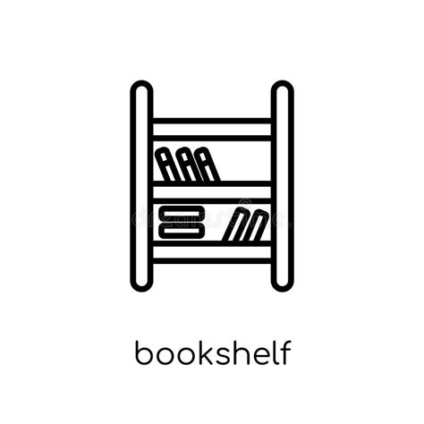 Bookshelf Icon Vector From Interior Furniture Collection Thin Line