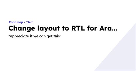 Change Layout To RTL For Arabic Language Mixpost Roadmap