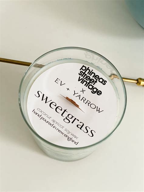 10 Oz Sweetgrass Container Candle In Vintage Anthropologie Etsy