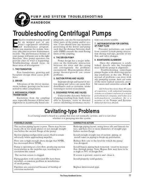 Troubleshooting Centrifugal Pumps 2 Pdf Pump Valve