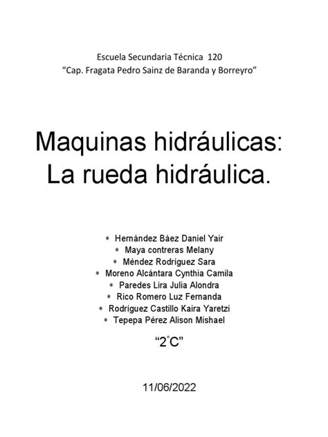Maquinas Hidraúlicas Pdf Volumen Fuerza