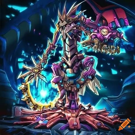 Detailed yu-gi-oh style artwork with cogwheel on Craiyon