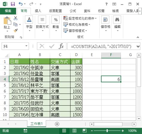 Excel Countif 與 Countifs 函數用法教學：判斷多條件，計算數量 G T Wang