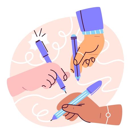 Free Vector Hand Holding Pen Concept Illustration