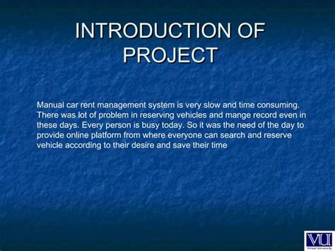 Car Rental Management System Project Ppt Operating Systems