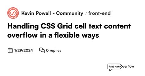 Handling Css Grid Cell Text Content Overflow In A Flexible Ways Kevin