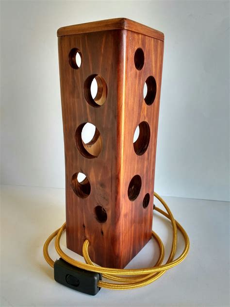 Lámpara Ambiente Cálido Hecha A Mano Con Madera Reciclada De Palet Luces De Madera Lámpara De