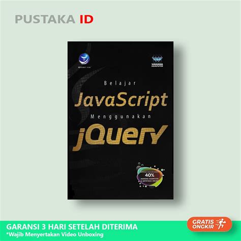 Jual Buku Belajar Javascript Menggunakan Jquery Original Shopee