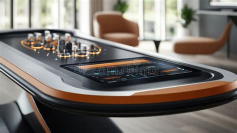 futuristic control panel managing smart manufacturing process in modern