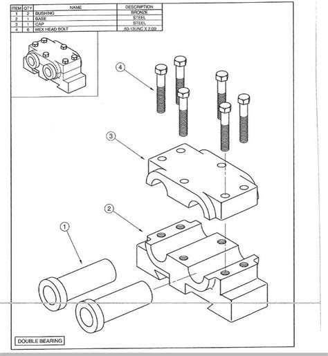 Solved Double Bearing Assembly Drawing Show All The Steps In