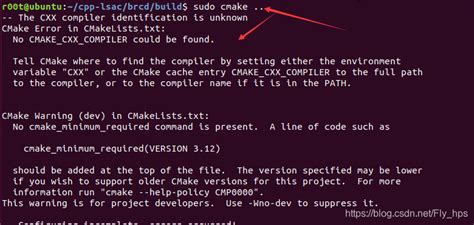 cmake error your cxx compiler cmake cxx compiler notfound was not