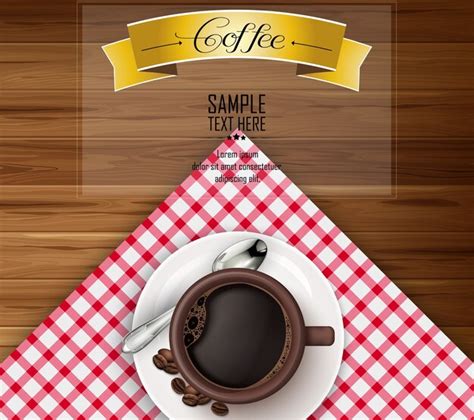 커피 한잔과 함께 커피 템플릿 디자인 프리미엄 벡터