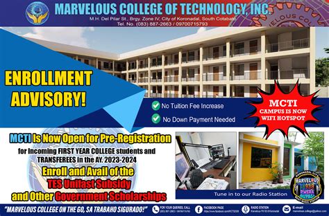 Enrollment Marvelous College Of Technology Inc