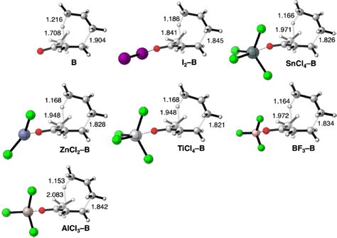 Transition State Structures With Key Structural Information In Å For