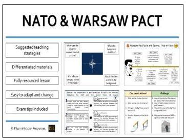 NATO And The Warsaw Pact Cold War Teaching Resources