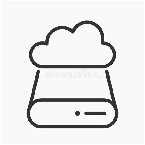 Simple Illustration Icon Backup Cloud Symbol Stock Illustrations