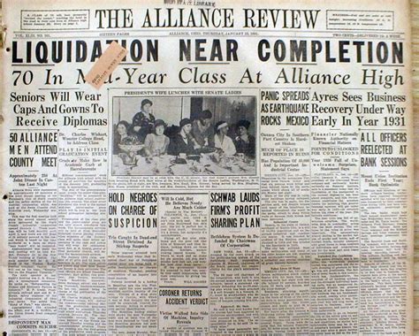 The Great Depression Newspaper Headlines From The 1929 Stock Market