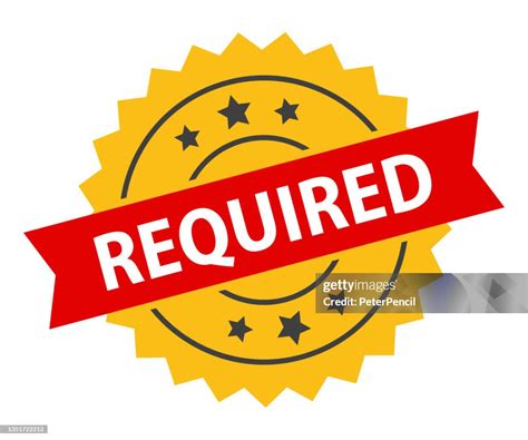 Required Stamp Imprint Seal Template Grunge Effect Vector Stock