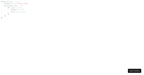 React Json View Forked Codesandbox