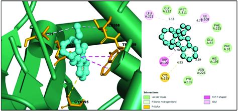 Interaction Between The Compound Cid 5281349 And Thymidylate Synthase Download Scientific