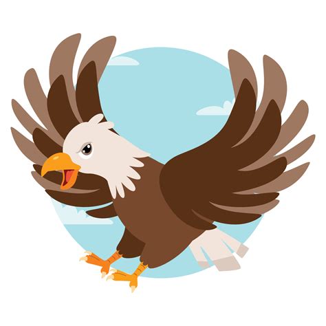 Cartoon Drawing Of An Eagle 13537055 Vector Art At Vecteezy