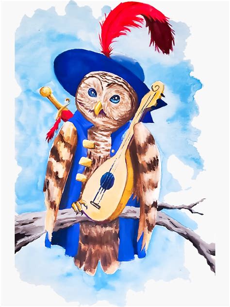Bard Barred Owl Sticker For Sale By Jurassicparkans Redbubble