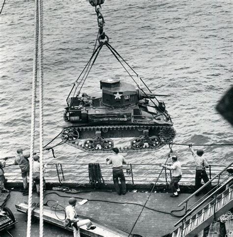 World Marine M2a4 “blizzard” Is Hoisted From Uss Alchiba Ak 23 Onto
