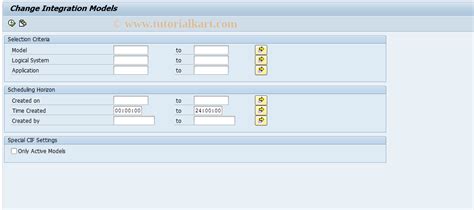 CFM6 SAP Tcode Modify Integration Model